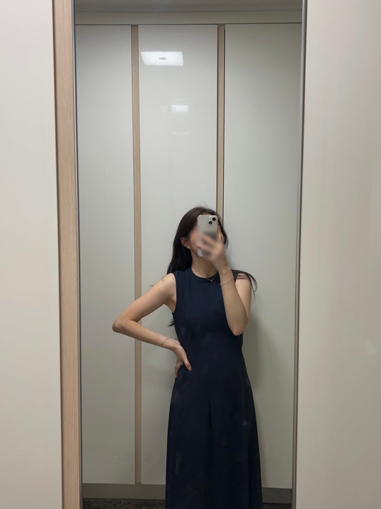 sie 시에 8월드레스 23ss 네이비 사이즈 비교 후기 (+ 스킨베이지) : 네이버 블로그