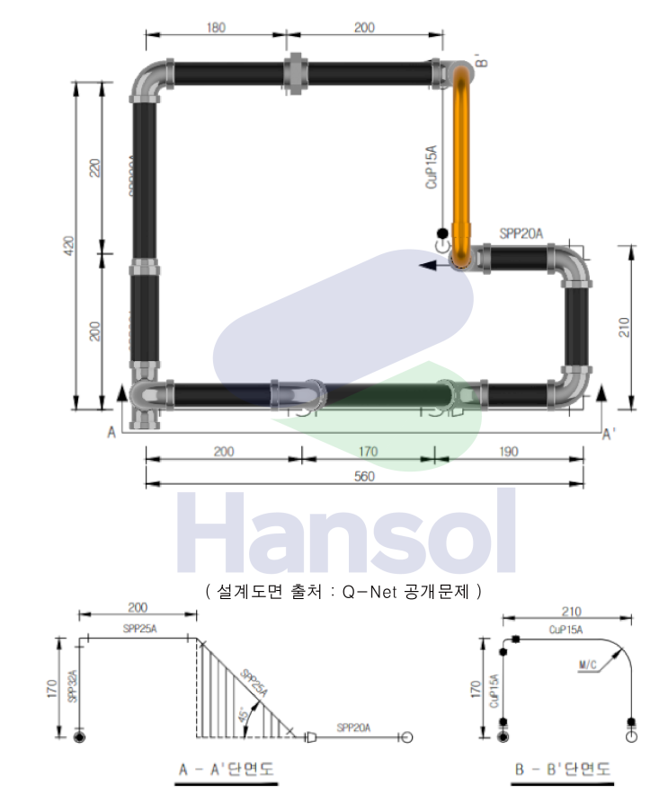 에너지관리기능사 자격증 실기 공개도면 3d 작업물 한솔직업전문학교 대구에너지관리기능사 자격증 학원 네이버 블로그