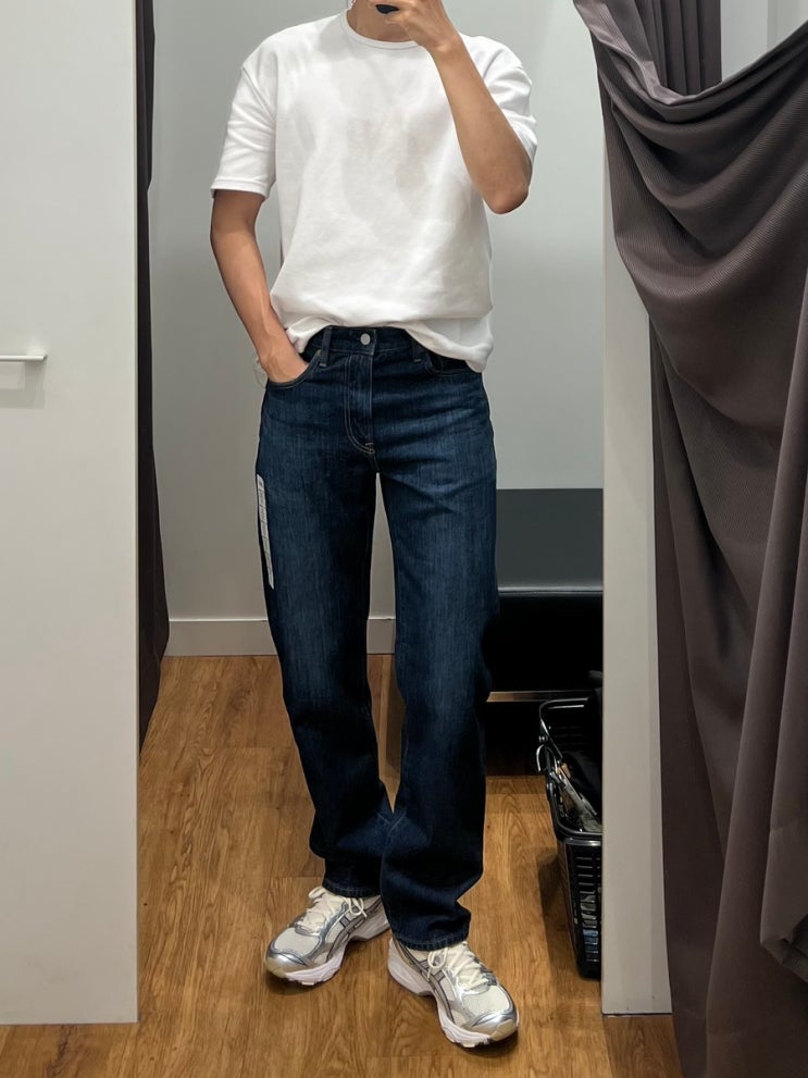 유니클로 청바지 레귤러핏진 후기 청바지 워싱이 매력적이에요 : 네이버 블로그