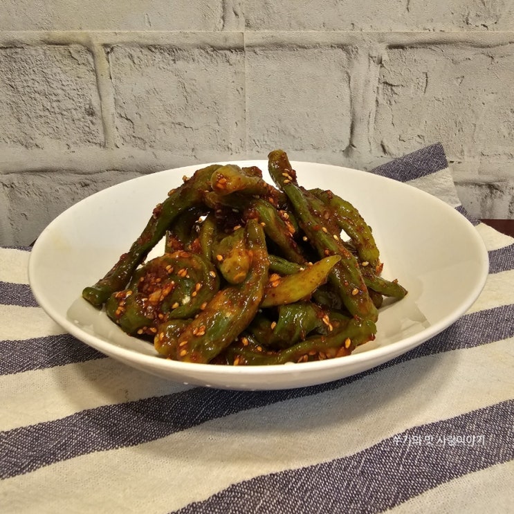 꽈리고추찜 만드는법 꽈리고추찜무침 찹쌀가루로 만드는법 양념장만들기 여름 반찬 레시피 네이버 블로그