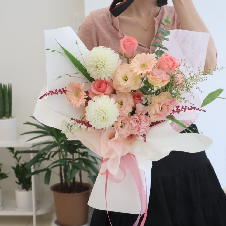 인천꽃집인하대꽃집여자친구생일선물 기념일꽃다발로 너무 예쁜 핑크꽃다발~ 네이버 블로그