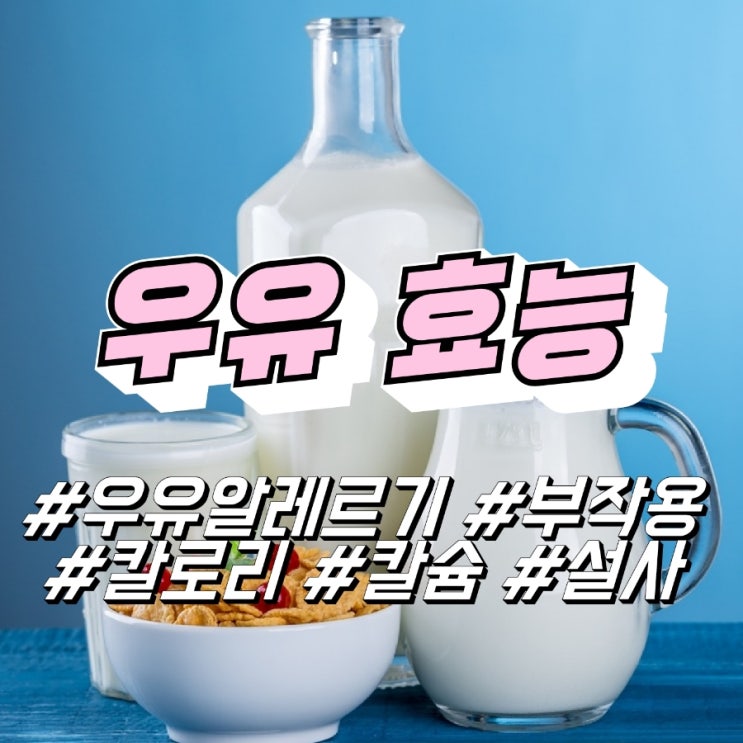 우유 효능 및 부작용 우유 알레르기 칼로리 칼슘 설사 네이버 블로그