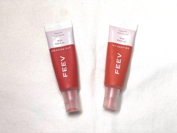 feev 피브 하이퍼 핏 컬러 세럼 미니 마이 베스티스, 미닝아웃 발색 및 후기 : 네이버 블로그