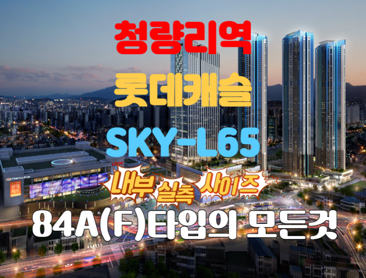 "청량리역 롯데캐슬 SKY-L65" 타입별 내부 사진 및 실측 사이즈 {부재-84A(F)타입의 모든것} : 네이버 블로그
