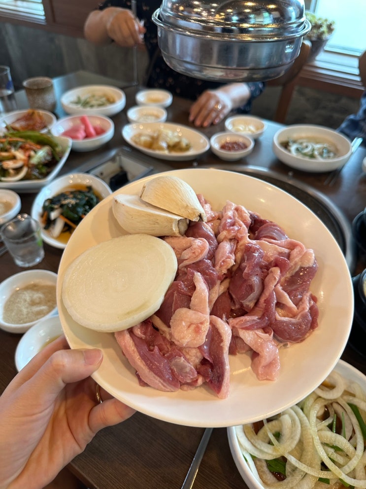광주 수완지구 맛집 고깃집 향초네돈가 오리구이 삼겹살 돼지갈비 점심식사 추천 네이버 블로그