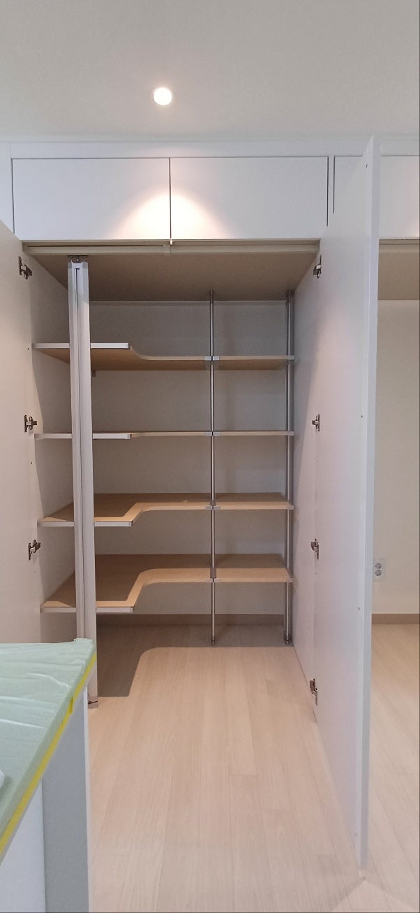 부산 선반 영도 오션시티에일린의뜰 아파트 김치냉장고자리안 맞춤 펜트리선반 설치 후기입니다 킴스하우징선반맞춤드레스룸사상