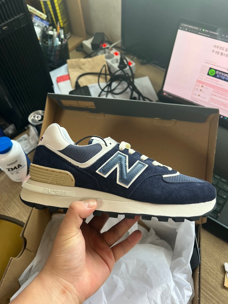 발볼러 뉴발란스 574 레거시 네이비 사이즈 후기 사이즈 추천 New Balance 574 Legacy Navy