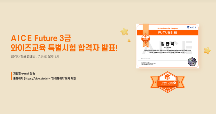 AICE FUTURE 자격증 합격 후기 (합격하는 비법) : 네이버 블로그