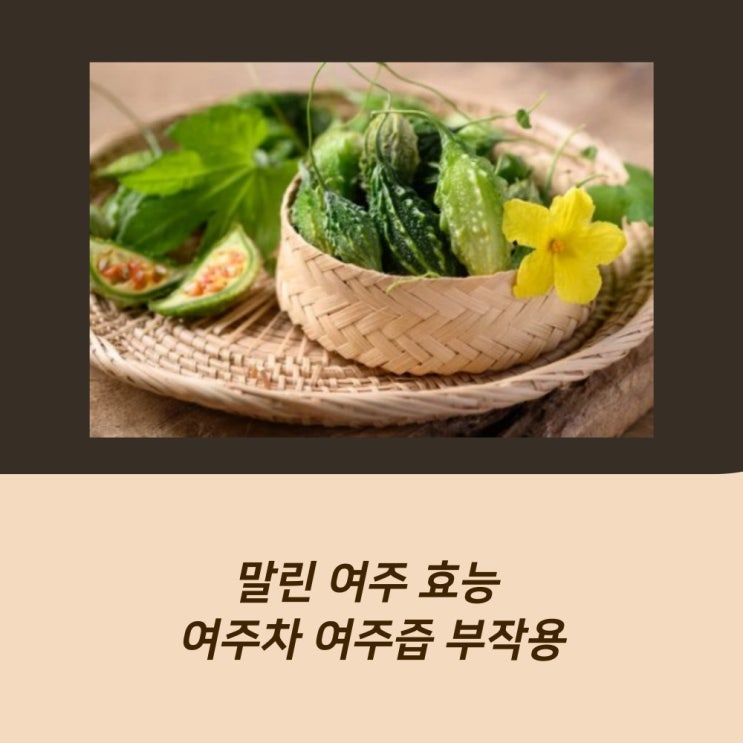 말린 여주 효능 여주차 여주즙 부작용 네이버 블로그