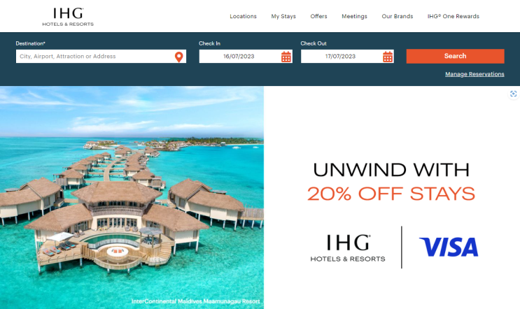 [IHG] IHG & Visa 아시아 태평양 제휴사 20% 할인 : 네이버 블로그