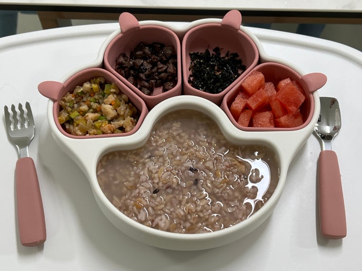 토핑이유식식판 퍼기 냥냥 세트식판 스푼포크 뚜껑 실용적인 뚜껑식판 네이버 블로그