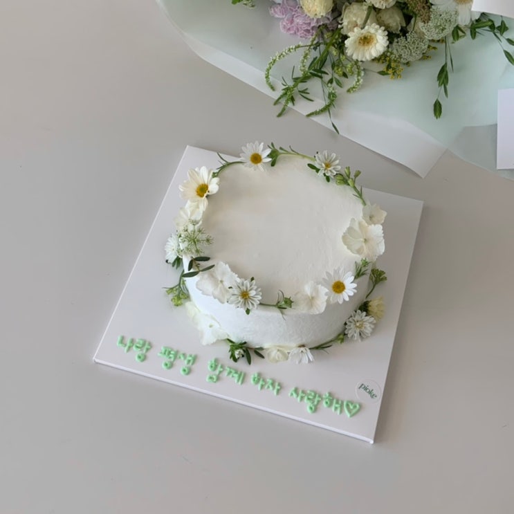 전주생화케이크 전주 피오크 생화케이크and전주 얼리썸머 꽃다발ㅣ전주꽃집 얼리썸머ㅣ전주 생크림 케이크샵 피오크 네이버 블로그