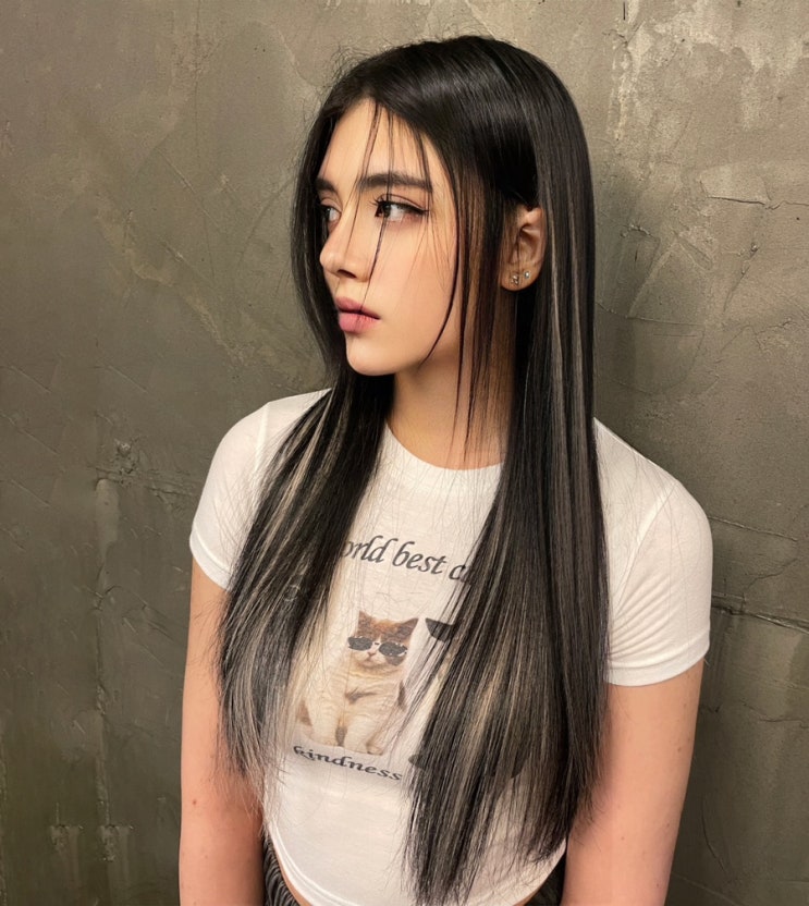 투톤염색 투톤 붙임머리 슬릭컷트와 조화 진주 경상대 미용실 네이버 블로그