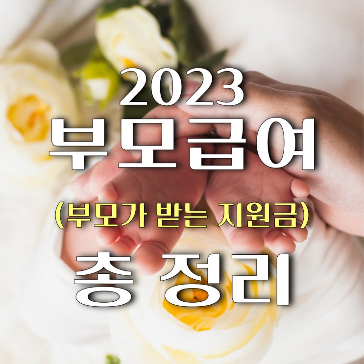 2023년 부모수당 부모급여 가정양육수당 보육료 아동수당 총정리 네이버 블로그