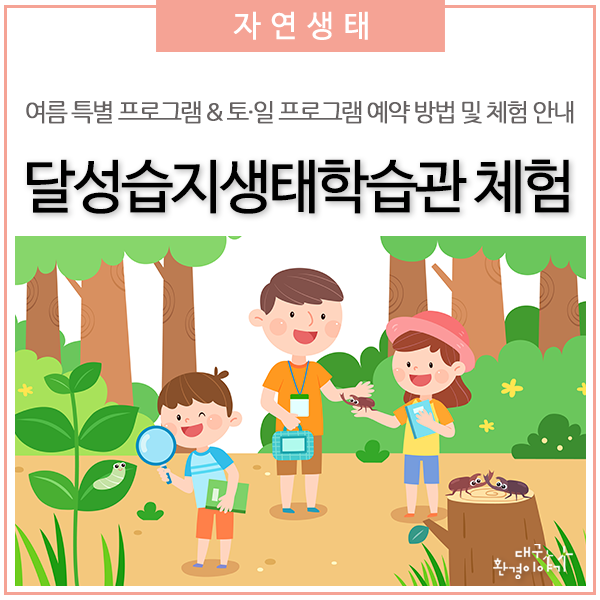 여름방학 아이들과 가볼만한 곳 대구 달성습지생태학습관 체험 프로그램 곤충채집 거미체험 물총놀이 네이버 블로그