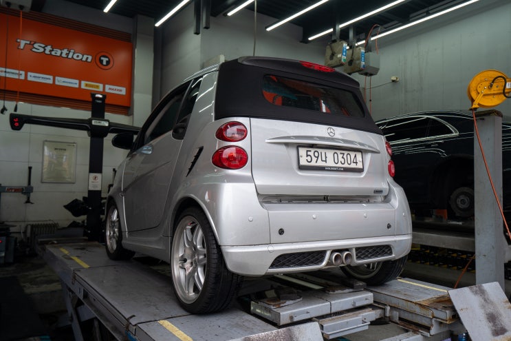 스마트 포투 451 브라부스 한국타이어 키너지EX H308 195/45 R16 교체 : 네이버 블로그