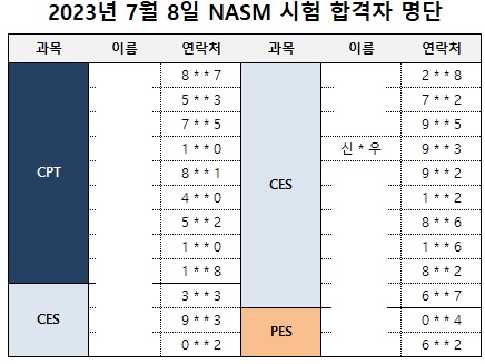 NASM CES 합격 후기 / 정보공유(프롤로그) : 네이버 블로그