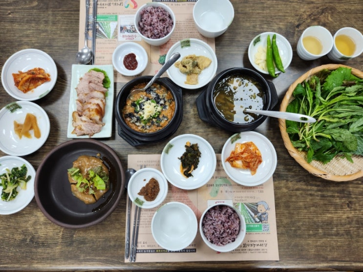 담양 맛집 보자기 농가맛집 곰보배추 우렁쌈밥 추전해요 네이버 블로그