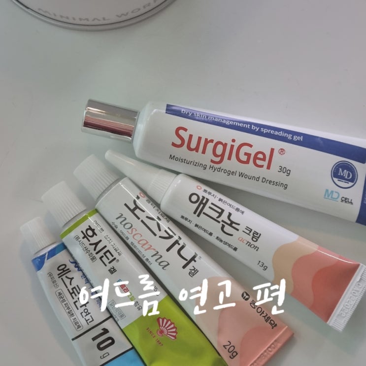 3탄 내돈내산 여드름 연고 편 에스로반 후시딘겔 티트리 노스카나 겔 애크논 크림 엠디셀 써지겔 광고x 네이버 블로그