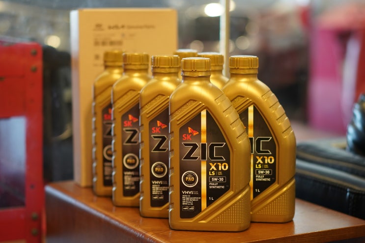 SK엔무브 ZIC X10 LS 엔진오일, 싼타페 교환 후기 : 네이버 블로그