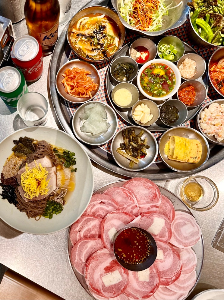여의도 삼겹살 여의도셋째집 푸짐한 반찬 실화 여의도 냉삼 먹으러 가요 네이버 블로그