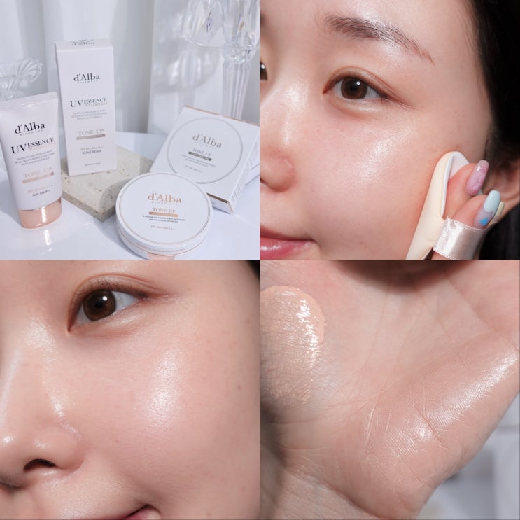 올영추천템 달바 톤업 선크림 And 톤업 선쿠션 둘다 써본 솔직 후기 달바 비건 워터풀 톤업 선크림 톤업 선쿠션 네이버 블로그