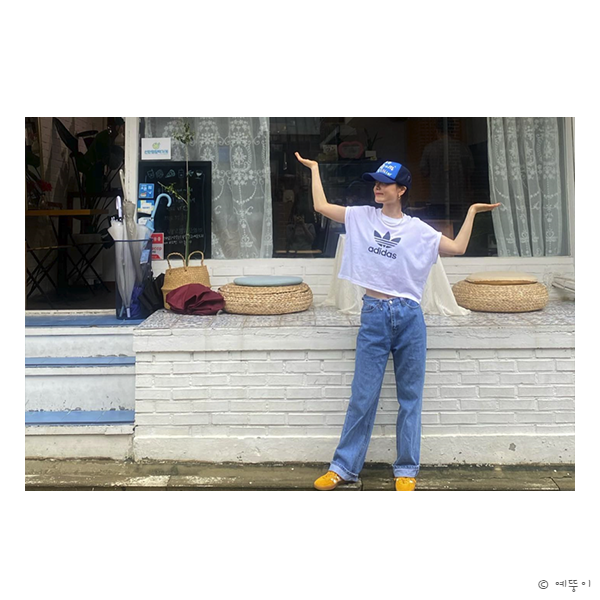 김히어라 2만원대 아디다스 티셔츠 크롭티 유니크해 : 네이버 블로그