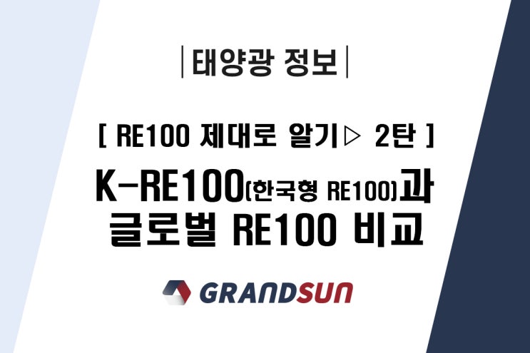 [RE100 제대로 알아보자!] 2탄) K-RE100(한국형 RE100)과 글로벌 RE100비교 : 네이버 블로그