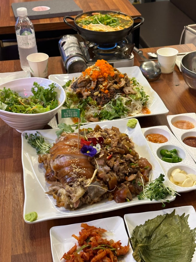 양재족발 참족 푸짐한 갈비족발 회식세트 후기 네이버 블로그