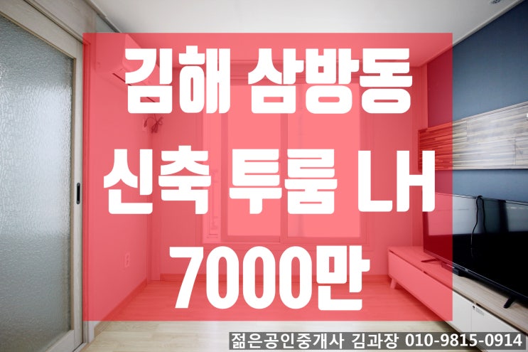 김해투룸삼방동 신축 투룸 거실1 방1 Lh전세 가능한 매물 김해 Lh전문 중개사 네이버 블로그