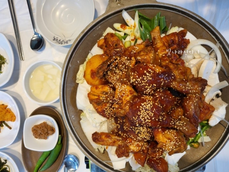 양산 내원사계곡물이 흐르는 계곡뷰 닭볶음탕맛집 산마루식당 : 네이버 블로그