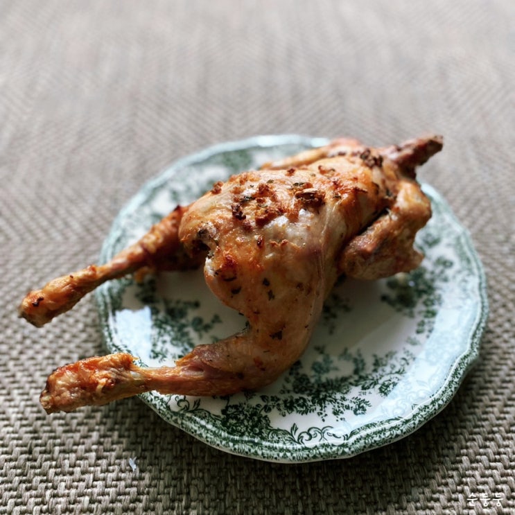 생닭 에어프라이어 기름 쏙 빠진 옛날통닭 버터갈릭치킨 만들기 초간단 홈치킨 닭구이 네이버 블로그