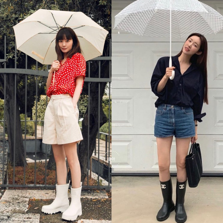 장마철 Ootd And 연예인 레인부츠 코디정유미 등장샤넬셀린느 포함 네이버 블로그