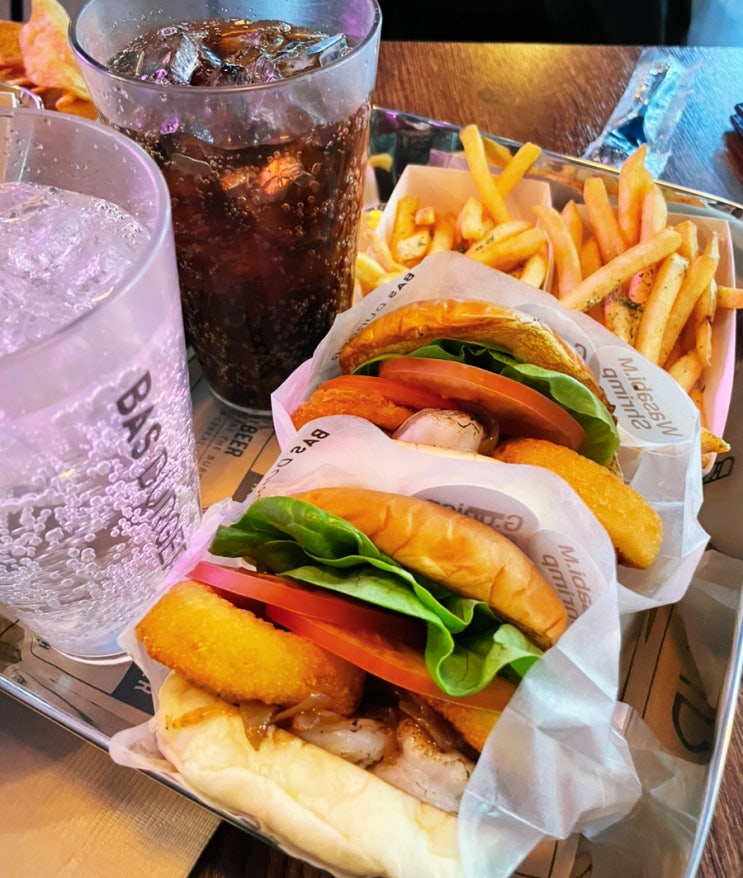 가산디지털단지역 감자칩이 무한리필 수제버거 맛집 바스버거 네이버 블로그