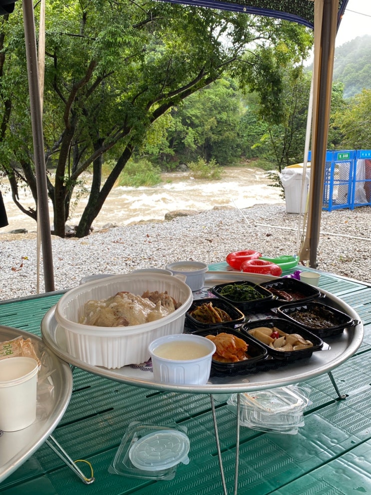 경남 취사가능 계곡 거창 월성계곡산장 비 오는 날 평상 대여 후기 네이버 블로그