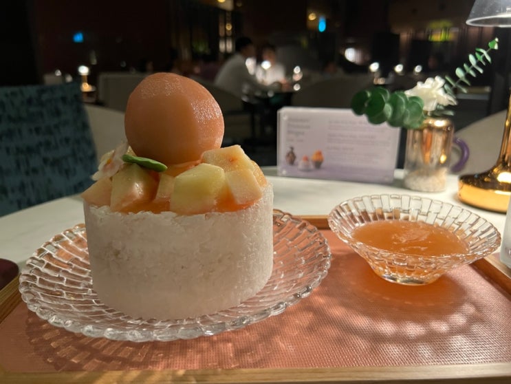 (삼성) 그랜드 인터컨티넨탈 서울 파르나스 로비라운지 & 바 복숭아 빙수 후기(Grand Intercontinental ...