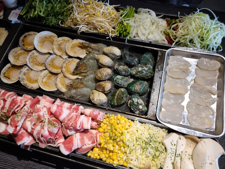 오이도 맛집 청춘조개 본점 압도적인 비주얼의 삼합 오이도 조개구이 네이버 블로그