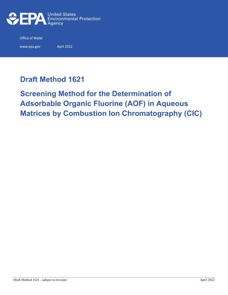 [PFAS] EPA Method 1621 Screening Method for the Determination of ...