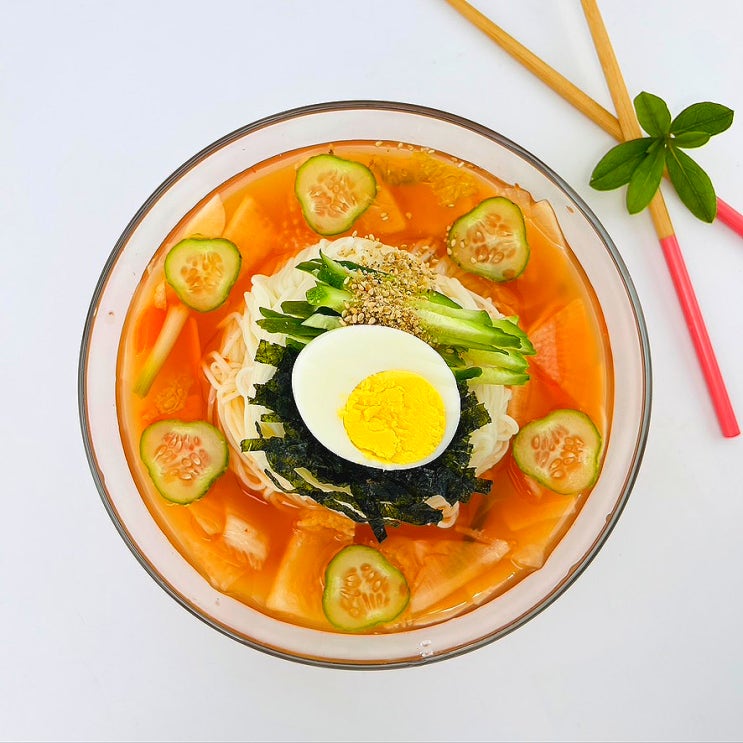 나박김치를 이용한 김치말이국수 만들기김치말이국수 레시피냉면육수를 이용한 여름 요리 네이버 블로그