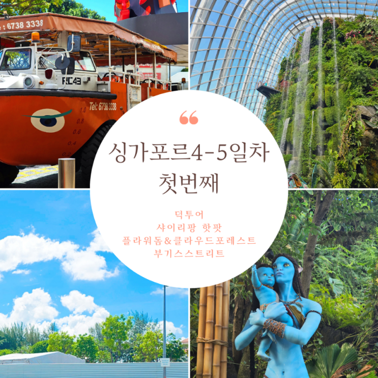 05 하나투어 싱가포르 패키지여행 4~5일차 첫 번째 덕투어 핫팟 가든스바이더베이 플라워돔and클라우드포레스트부기스