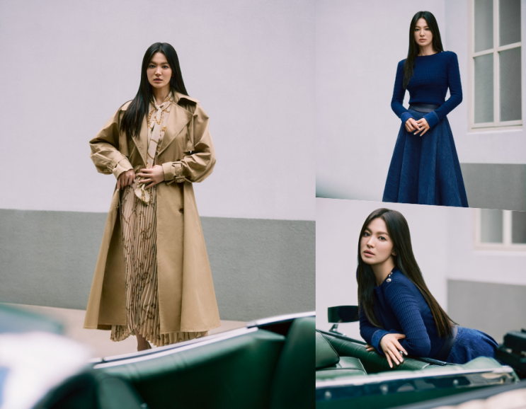 송혜교 트렌치코트 트위드 자켓 롱스커트 미샤 23 Pre Fall 캠페인 2차 화보 패션 네이버 블로그