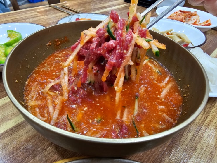경주맛집 육회 물회가 맛있는 90년 전통 함양집 네이버 블로그