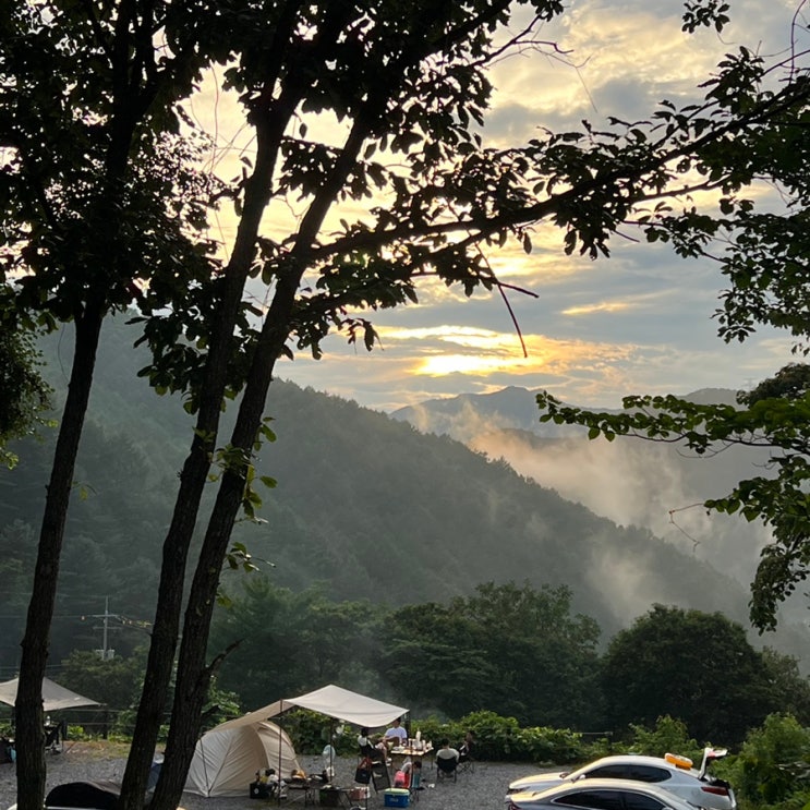 산으로간 니모 글램핑and오토캠핑장 연인산 뷰좋은 가평 캠핑장 우드쉘프 추천 가평식당 숯불오리 백두산 네이버 블로그