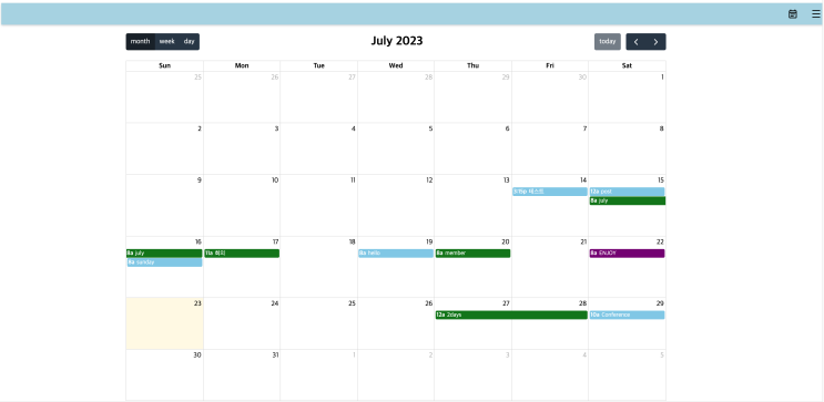 [Spring Boot] 일정관리 프로젝트 - 달력3 스케쥴&카테고리 : 네이버 블로그