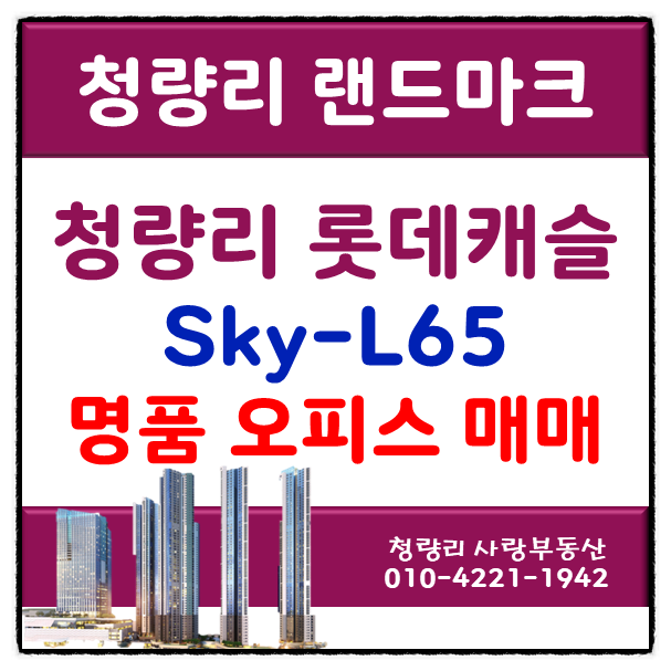 청량리역롯데캐슬스카이sky-L65 명품 오피스 급매매 (feat:청량리사랑부동산) : 네이버 블로그