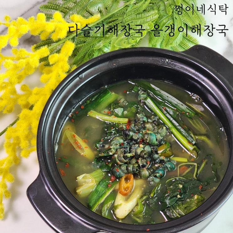 구수한 다슬기해장국 끓이는 법 올갱이해장국 끓이기 네이버 블로그