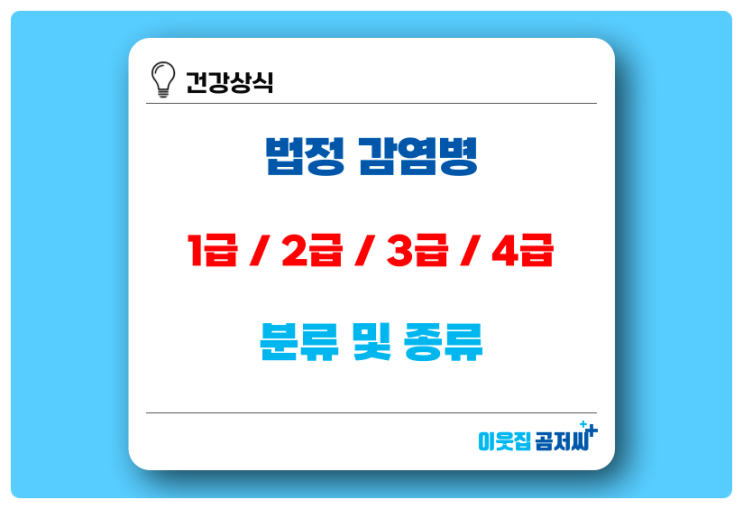 법정 감염병 1급 2급 3급 4급 분류 및 종류 알아보기 네이버 블로그