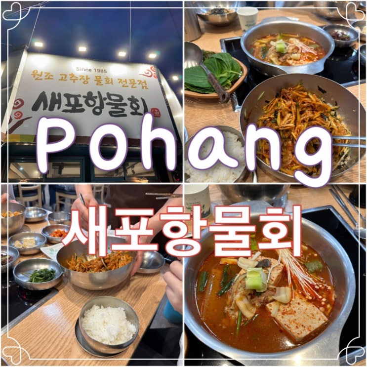 경북포항 백종원의 3대천왕 포항 물회 맛집 새포항물회” 네이버 블로그