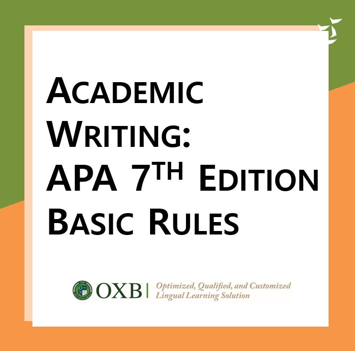 APA 7th Edition Basic Rules : 네이버 블로그