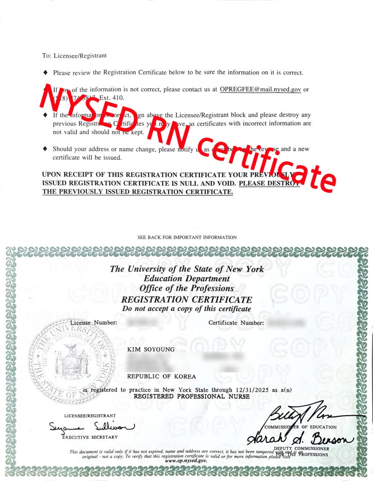나의 뉴욕 면허 Certificate, License 행방은? : 네이버 블로그